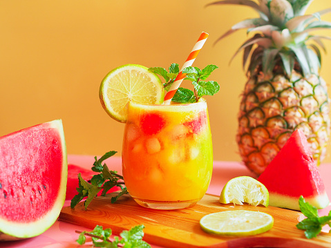 Watermelon and Pineapple Summer Smoothie Recipe
