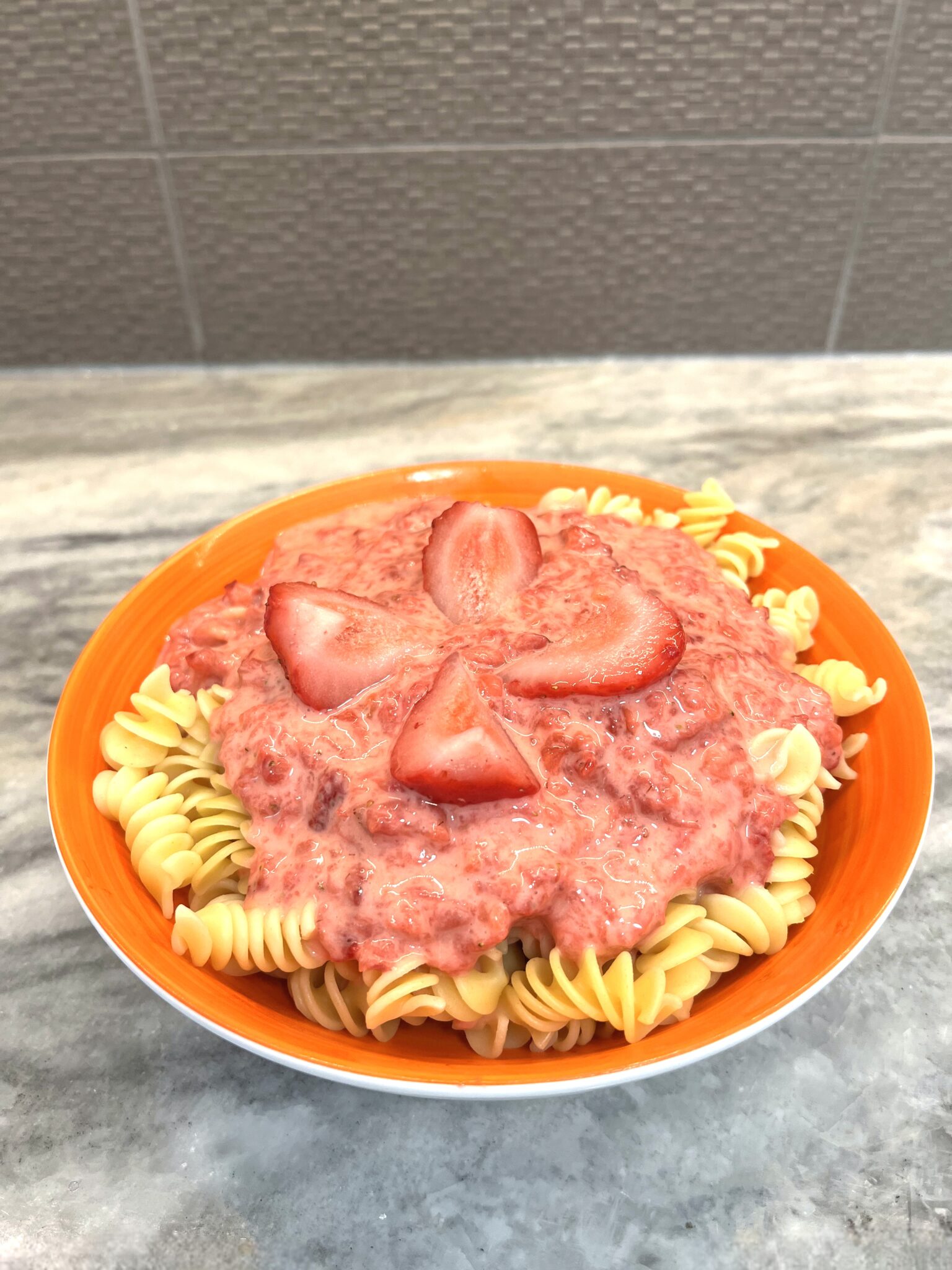 Pasta with strawberries or kluski z truskawkami - Mama's recipe